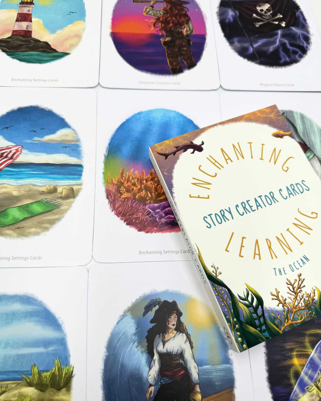 Story Creator Cards for Story Writing | Ocean Themed | The Phive